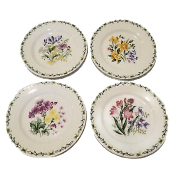 Thomson | Dining | Set Of 4 Thomson Pottery Floral Garden Salad Dessert ...